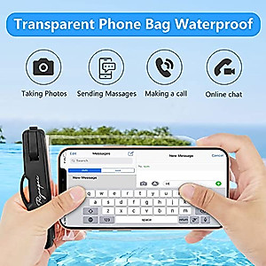 Waterproof Pouch and Cell Phone Case Set - Ideal for Beach Water Sports, Boating, Snorkeling, Kayaking, Rafting, Sailing - Includes 2 Clear Phone Dry Bags and 2 Fanny Packs, Perfect Cruise Essentials
