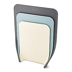 Joseph Joseph Nest Chop Set of Nesting Plastic Cutting Boards 13.25-inch x 10-inch Chopping Board Kitchen Prep Mat with Curved Edges 3-piece.