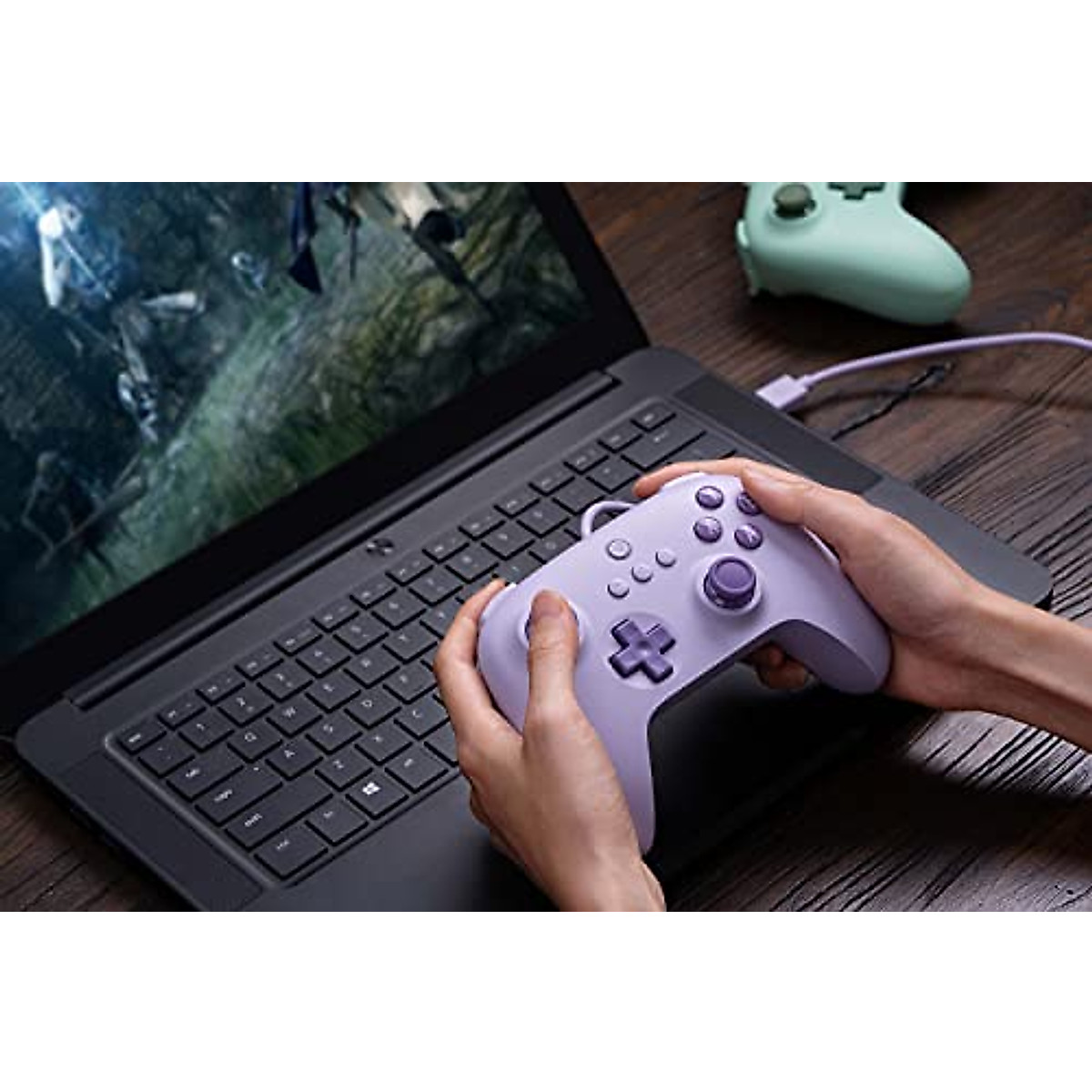 8Bitdo Ultimate C Wired Controller for Windows PC, Android, Steam Deck & Raspberry Pi (Lilac Purple)
