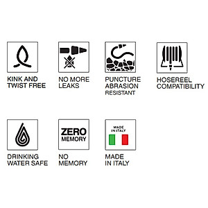 FITT Force Tek Garden Hose, 5/8" 100ft Medium duty Water Hose, Light Blue