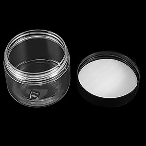 ZEONHEI 46 Pack 4 Oz Plastic Jars with Lid, 120ml No-BPA Wide Mouth Clear Empty Cosmetic Slime Containers Transparent Storage Bottle for Slime Food Cream Jam Glitter DIY Bathroom Kitchen