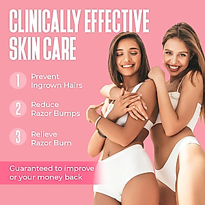 Razor Bump Stopper with Dark Spot Remover, Ingrown Hair Treatment for Bikini Area and Razor Bumps Treatment - Salicylic Acid After Shave Solution for Ingrown Hairs & Razor Burns