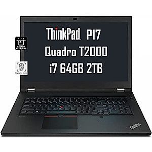 Lenovo Thinkpad P17 17.3" FHD IPS (Intel 6-Core i7-10750H, 64GB RAM, 2TB PCIe SSD, Quadro T2000 4GB Graphics) Mobile Workstation Laptop, Backlit, Thunderbolt, Fingerprint, Windows 10 / 11 Pro