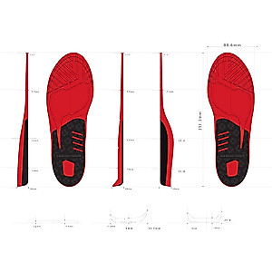 Old Bones Therapy Shock Absorbing Foot Insoles - Impact Protection, Arch Support and Improved Stability - Orthotic Insoles for Skateboarding, BMX, Motocross, Snowboarding and Ruling at Life (XXL)