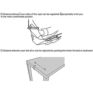 Office Foot Hammock Under Desk Footrest, Adjustable Desk Foot Rest Stand Replace Footstools for Home, Office Study and Relaxing, 1pc/Box Black