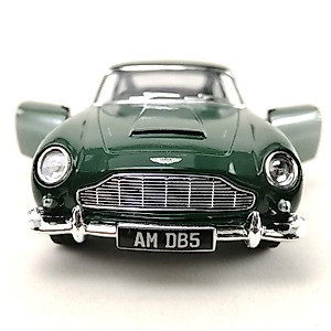 Sport Racing Classic Model Car Die-Cast 1:38 1963 Aston Martin DB5 Green Color Toy Collection Pull Back Open Door Hobby Collectible,unisex