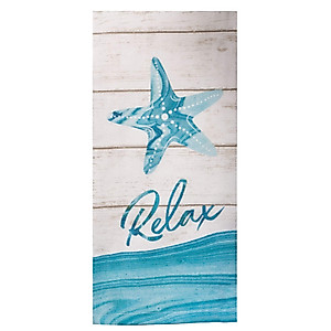 Coastal Tranquility Kitchen Tea Towel Bundle of 2, Beach Time and Relax