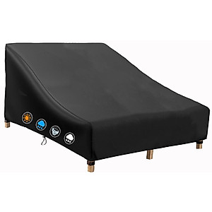 YHINGG Patio Chaise Lounge Cover Double Wide 82 Inch Lounge Chair Covers Waterproof Patio Furniture Covers (80" L x 57" W x 32" H)
