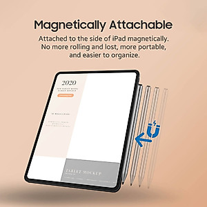 Adonit Neo(Space Gray) Magnetically Attachable iPad Pen Palm Rejection Pencil for Writing/Drawing Stylus Compatible for iPad Air 4th/3rd gen, iPad Mini 6/5th gen, iPad 9/8/7/6th gen, iPad Pro 11/12.9"