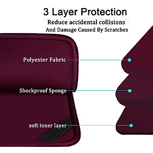 BOOEUDI Laptop Backpack 17.3 Inch TSA Friendly Large Travel Backpack, Laptop Case 15.6 inch, WineRed