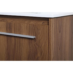 Elegant Kitchen and Bath 30 inch Single Bathroom Floating Vanity - Walnut Brown