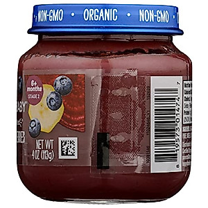HAPPY BABY Organic Stage 2 Bna Blbry Beet Baby Food, 4 OZ