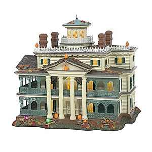 Department 56 Snow Village Halloween Disneyland Haunted Mansion Lit Building, 9.1 Inch, Multicolor