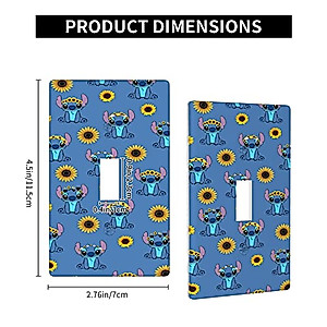 Cartoon 1-Gang Rocker Wall Plate Cover Cartoon Cute Mouse Decorative Light Switch Cover Cartoon Electrical Outlet Covers for Teens Boys Girls Kids Room Fun Novelty Gift Kitchen Accessories Decor