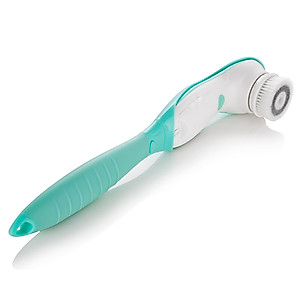 Fancii 7 in 1 Electric Waterproof Facial & Body Cleansing Brush Kit with Handle and 6 Brush Heads - Best Advanced Spin Brush Scrub System for Face & Body (Aqua)