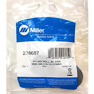 Miller Electric 238687 KIT,DRIVE ROLL SC Q300 GUN .045-1/16 VK COMBO 7159