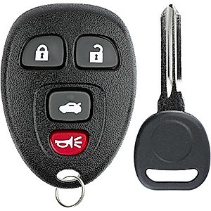 KeylessOption Keyless Entry Remote Control Car Key Fob Replacement for 15252034 with Key