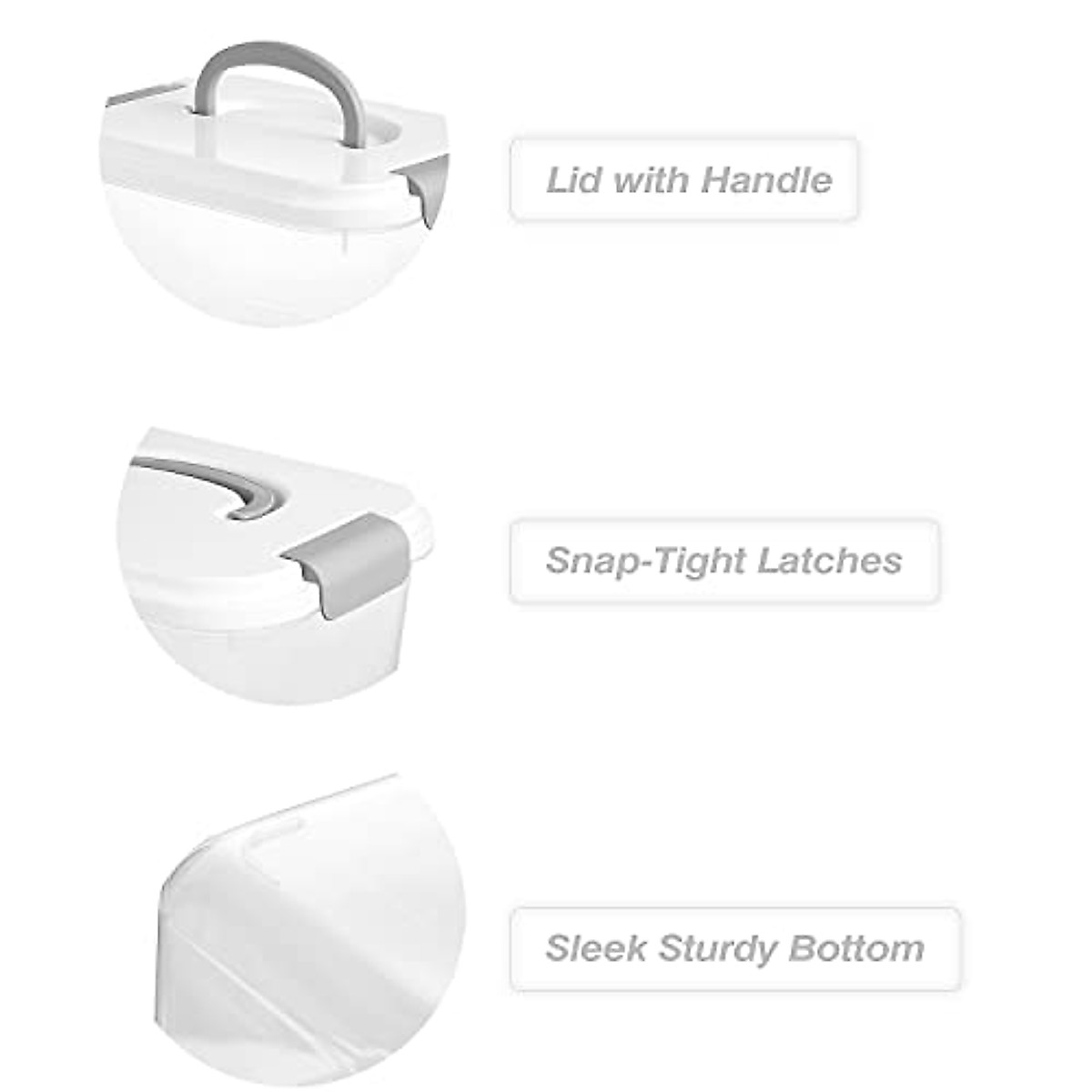 YYXB 8 Pack Clear Latch Box/Bins with Handle and Lid, Plastic Stackable Latching Box for Storage, Multi-Purpose, 5L/5.5 Quart