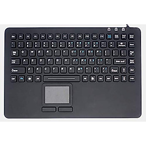 Industrial Computers Inc. Mini Keyboard with Touchpad IP68 Waterproof Rugged Silicone KBSI-87-TP