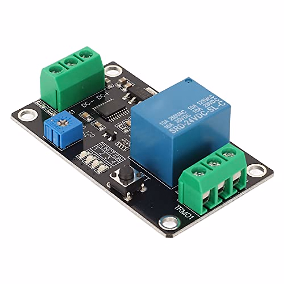 Time Delay Relay Module, Time Delay Relay Timer Relay Module, Delayed Disconnection Delayed Closing Self Locking Delay Switch for Industrial Control (DC24V)