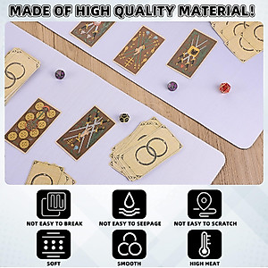 4 Pcs Card Game Mats 14 x 24 Inch Playmat Sublimation Blanks Playmat Smooth Card Playing Mat for Board Games, and Collectible Card Playing (White)