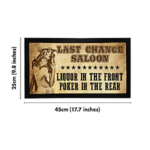 Rubber Bar Mat Bar Runner Saloon Spill Mat Gift Idea