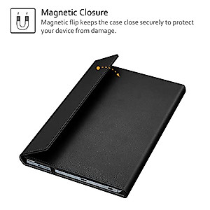 Fintie Sleeve Case for 14" ASUS Chromebook Flip C433TA / ASUS Chromebook C425 / Lenovo Yoga Slim 7 14IIL05 / Dell Latitude 7410 7420 - Premium PU Leather Portfolio Book Cover, Black