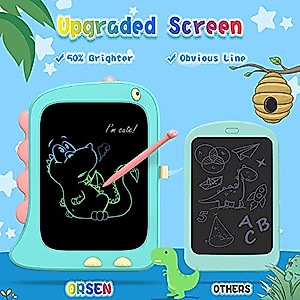 ORSEN LCD Writing Tablet Toys, 8.5 Inch Doodle Board Gifts for Kids, Toddlers Dinosaur Drawing Pad or Board Christmas Birthday Gifts, Drawing Tablets for Boys Girls 2 3 4 5 6 7 Years Old-Blue