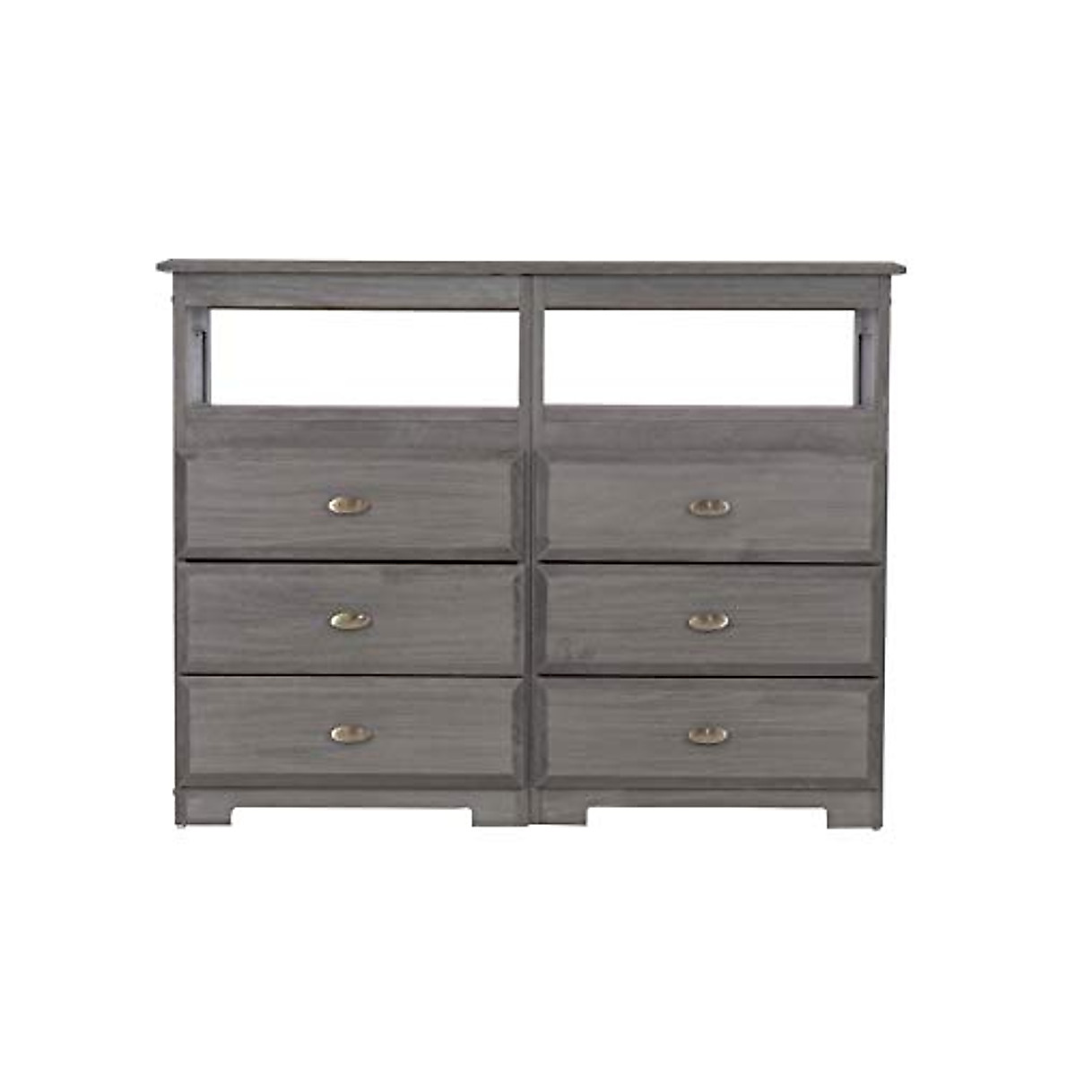 Discovery World Furniture Charcoal 6 Drawer Entertainment Dresser