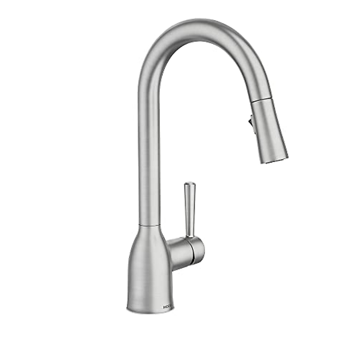 Moen Adler Spot Resist Stainless One-Handle High Arc Kitchen Sink Faucet with Power Clean, Kitchen Faucet with Pull Down Sprayer for Commercial, RV, or Bar, 87233SRS, 24.7" L x 12.3" W x 14.6" H