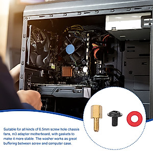 SOLUSTRE 1 Set Motherboard Screws Hexagonal Standoff Computer Part Motherboard Standoff M3motherboard Screws Hex Spacer Desktop Screws Cooler Stand Copper Pillar Suite Carbon Steel Fan