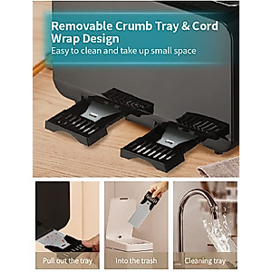 Gevi Toaster 4 Slice,Led Display Touchscreen Bagel Toaster with Dual Control Panels of Bagel/Reheat/Defrost/Cancel/Toasting One Slice/Longer Function,6 Shade Setting