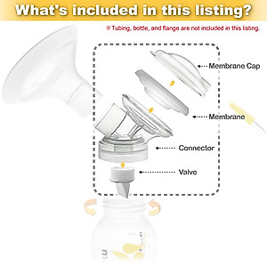 Nenesupply Connectors Compatible with Medela Personal Fit Flex Connector. Work with Pump in Style Maxflow Freestyle Flex Swing Maxi Breastpumps Not Original Medela Pump Parts. Incl. Membrane and Valve