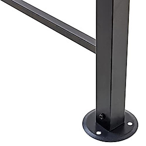 Voohek Grill Gazebo 8x5ft, Outdoor Patio Canopy, BBQ shelter with Steel Hardtop and Side Shelves,Black