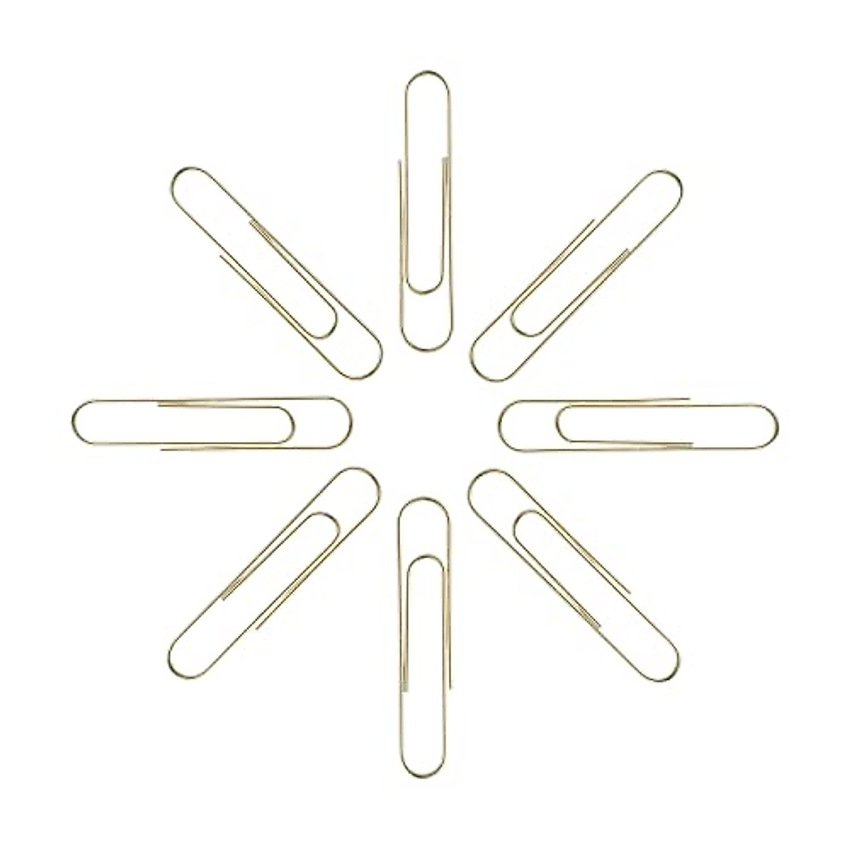 FUDAO FAMILY Large Paper Clips, Gold Paper Clips, 2 Inch Paper Clip, Jumbo Paperclips 100/Pack