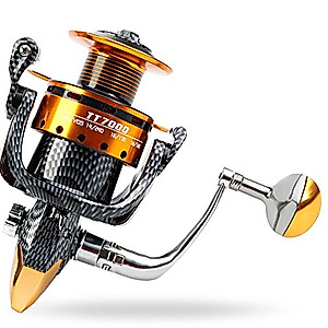 Burning Shark Fishing Reels- 12+1 BB, Light and Smooth Spinning Reels, Powerful Carbon Fiber Drag, Saltwater and Freshwater Fishing-TT2000