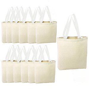 12 Pack Canvas Tote Bags – Design Your Own Party Favor Pack Tote Canvas Bags by Big Mo’s Toys