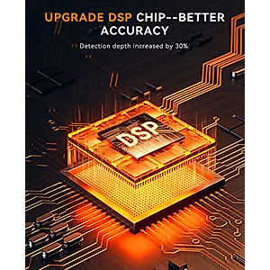 SUNPOW Metal Detector for Adults, Professional Waterproof High Accuracy Metal Detector, 10'' Detection Depth, Pinpoint & Disc & Notch & All Metal & Volume 5 Modes, Strong Anti-Interference-GC-1083