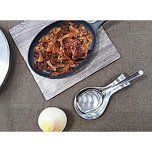 TableCraft Products HB1 Single Spoon Rest, Stainless Steel Brushed