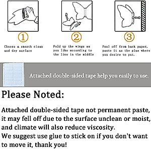 Ewong 72PCS Butterfly Wall Decals 3D Butterflies Wall Art Craft Decor Removable Mural Sticker Home Kid Girl Bedroom Bathroom Baby Room Nursery Classroom Office Party Decoration (Pink)