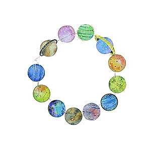 Abaodam 2 pcs Paper Gold Party Prop Garland for Banner Banners Decor Flag Decorative Stamping Kids Photo Planet Baby Creative Bunting Pull Backdrop Hanging Universe Cartoon Birthday Funny