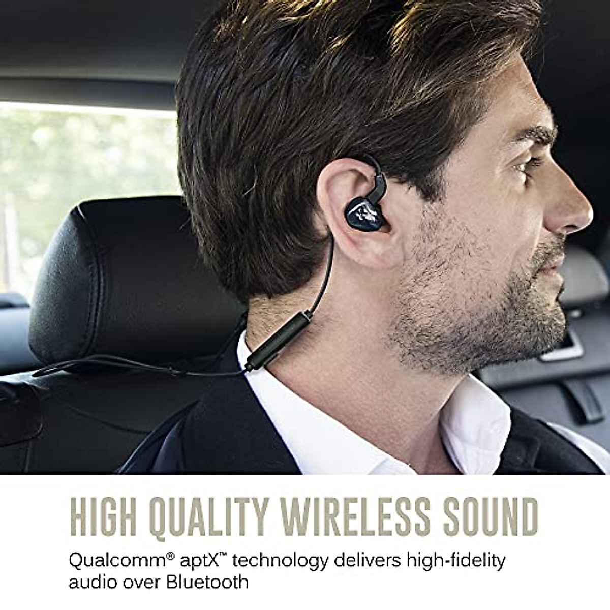 MEE audio BTN 2-Pin Bluetooth Wireless Adapter Cable with Qualcomm aptX for Massdrop and Other 2-pin in-Ear Monitors