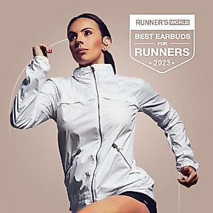 Back Bay Audio Runner 60 - Rose Gold Wireless Running Earbuds, 80 Hour Long Battery Life Over The Ear Earbuds with EarHooks, Wrap Around Ear Buds Wireless Bluetooth Earbuds with Microphone