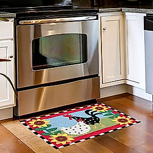Jellybean Area Accent Rug Funky Chickens