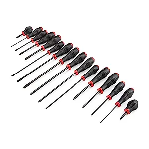 TEKTON High-Torque Black Oxide Blade Screwdriver Set, 16-Piece (#0-#3, 1/8-5/16 in.) | DRV41217