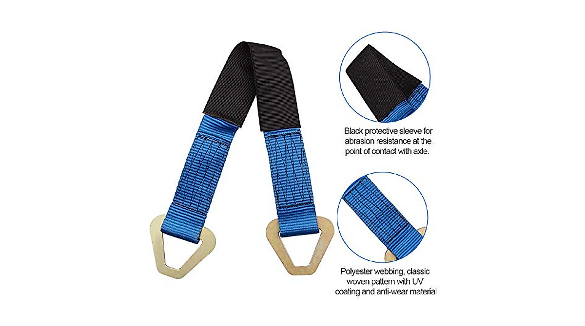 Heavy Duty 4 Pack 2x24 Axle Straps for Vehicle Transport