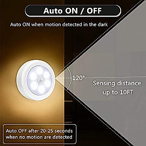 Svarog Motion Sensor Closet Lights,Indoor Motion Sensor Light Battery Powered Stair Lights Stick-Anywhere Wall Light Night Light for Bedroom, Cabinet,Kitchen,Hallway,Entrance (Cool White-6 Pack)