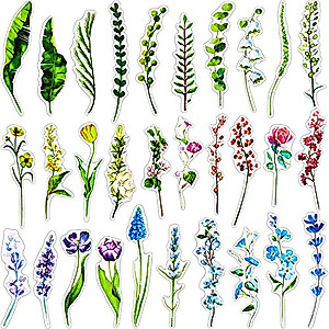 60 Pieces Colorful Flower Bookmarks Floral Bookmark Card Sets Paper Bookmark for Friends and Family Kids Children Boys Girls Book Page Markers, 30 Designs
