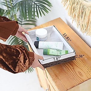 YRJJ Paper Rope Woven Storage Baskets, Delicate Storage Box for Shelves/Bathroom/Kitchen/Living Room/Office Desk/Bedroom. (Cube-Brown)