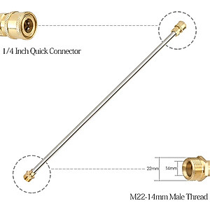 Sooprinse High Pressure Washer Gun Power Spray Gun 4000psi with 19 inch Extension Replacement Wand Lance,5 Quick Connect Nozzles for Honda Excell Troybilt, Generac, Simpson, Briggs Stratton